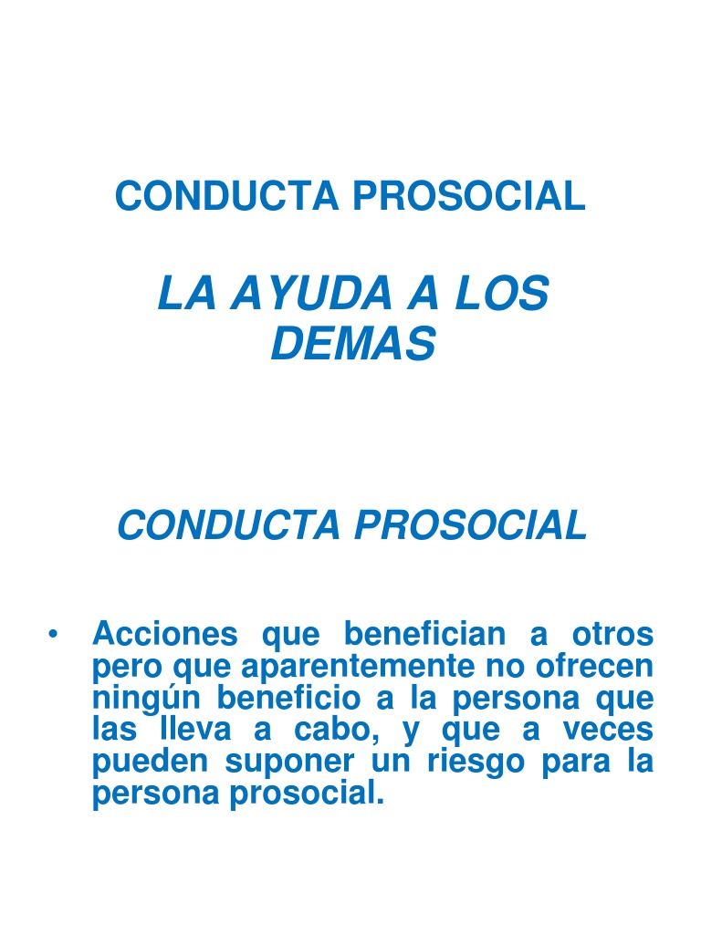 Conducta Prosocial | PDF | Comportamiento | Empatía