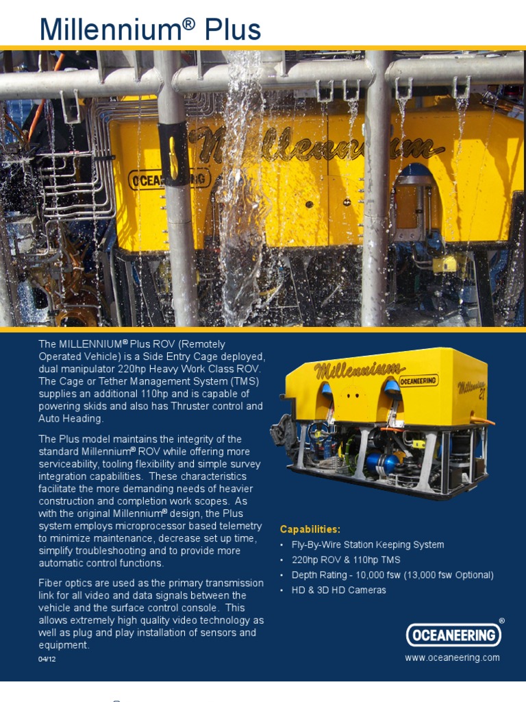 ROV - Millennium Plus | PDF | Manufactured Goods | Nature