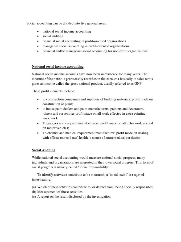 National Social Income Accounting | PDF | Profit (Accounting) | Accounting