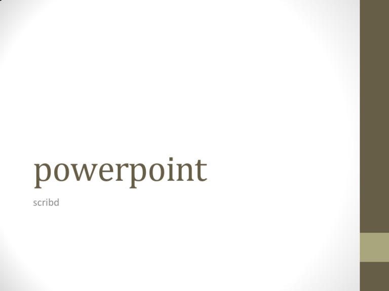 Powerpoint Scribd | PDF