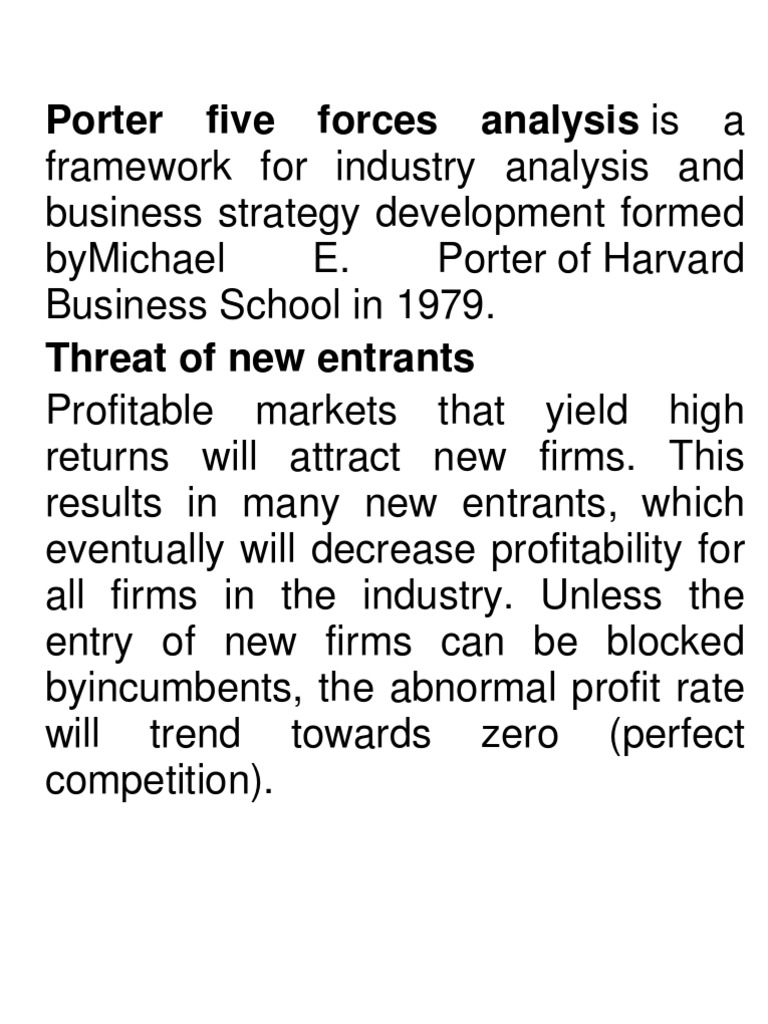 Porter Five Forces Analysis Is A | PDF | Economics | Business Economics