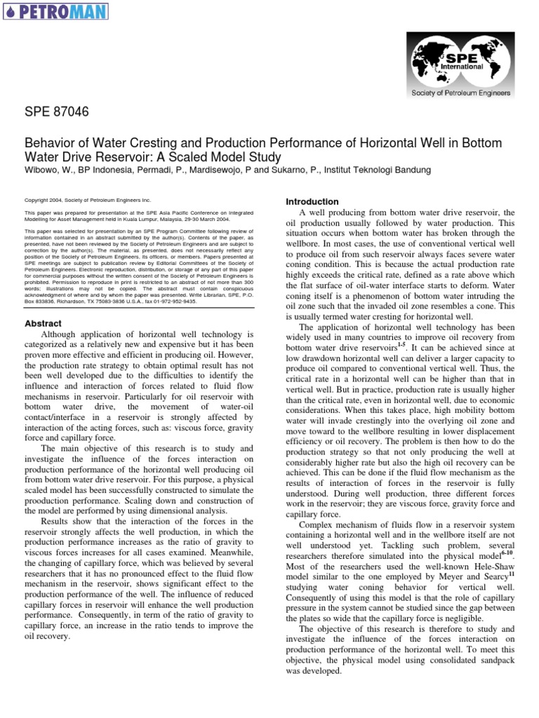 SPE 87046 Behavior of Water Cresting and Production Performance of ...