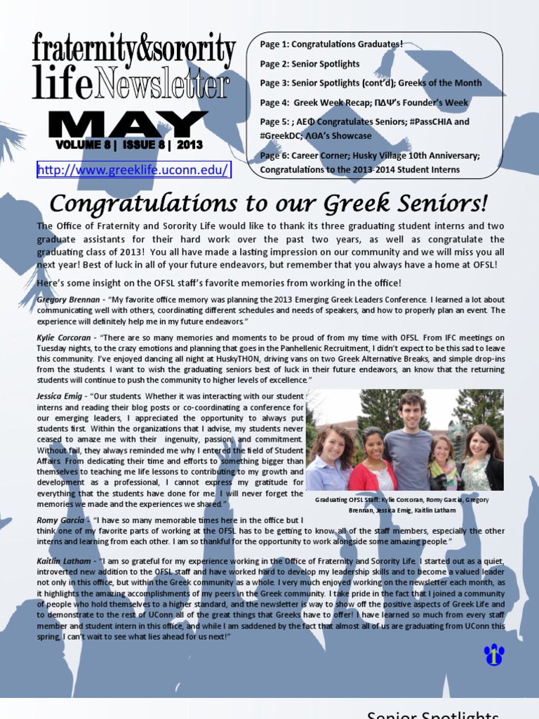 Celebrating Greek Life Graduates 2023 | PDF | Fraternities And ...