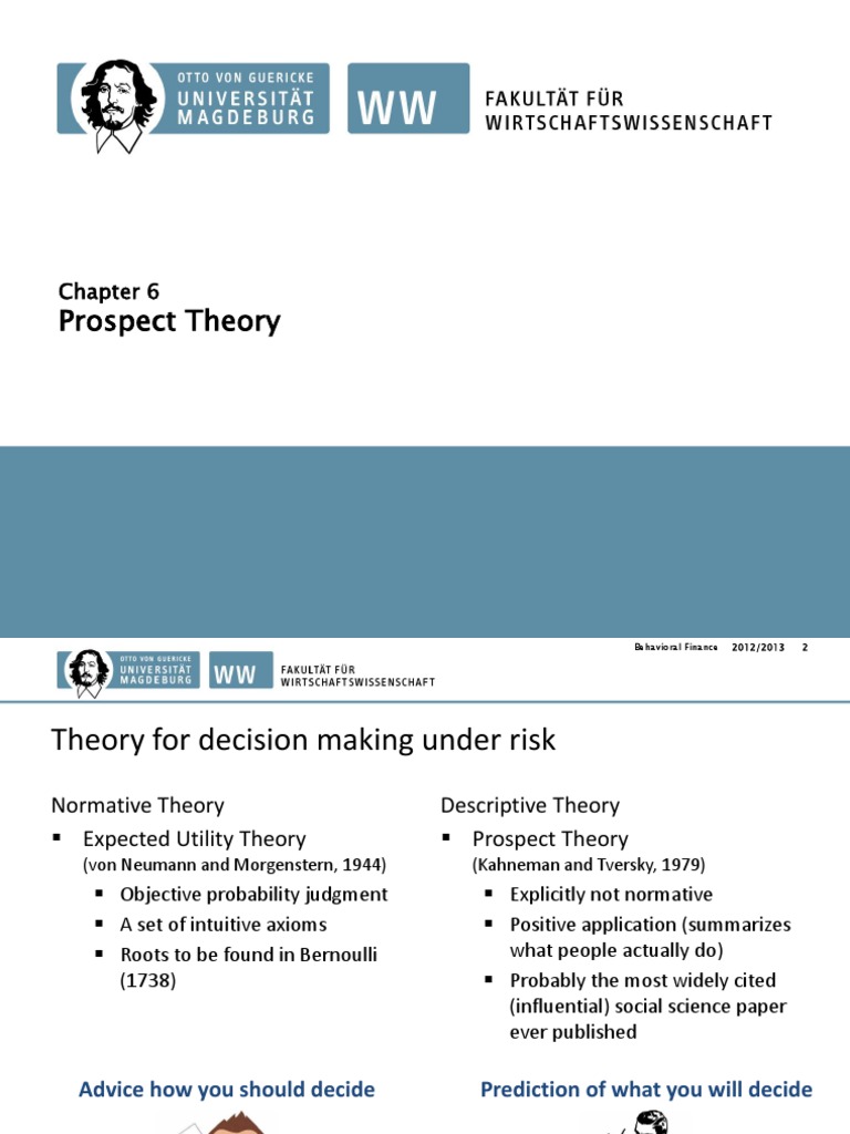 Utility Theory & Prospect Theory | PDF | Utility | Behavioral Economics
