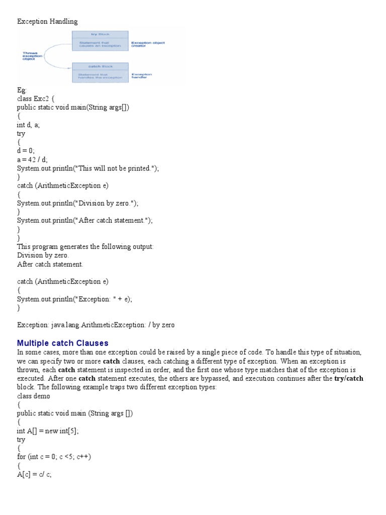 Exception Handling Mutithreading Pdf Thread Computing Computer Programming 5522