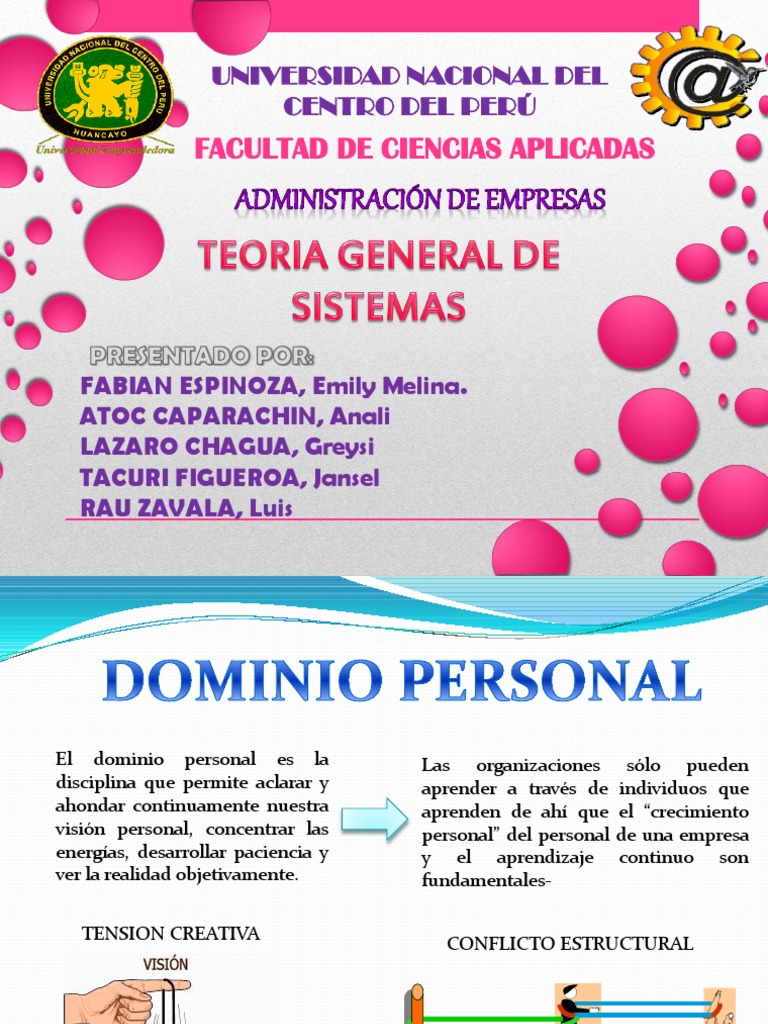 Dominio Personal | PDF | Liderazgo | Aprendizaje