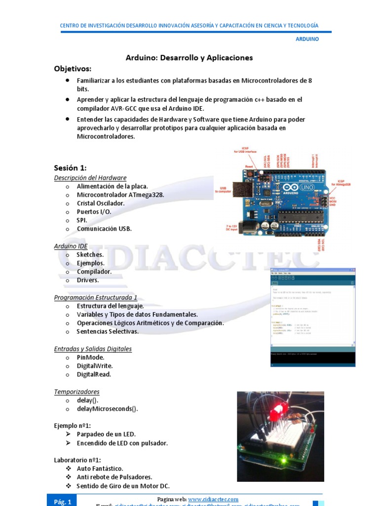 Syllabus Arduino | PDF | Arduino | Ingenieria Eléctrica