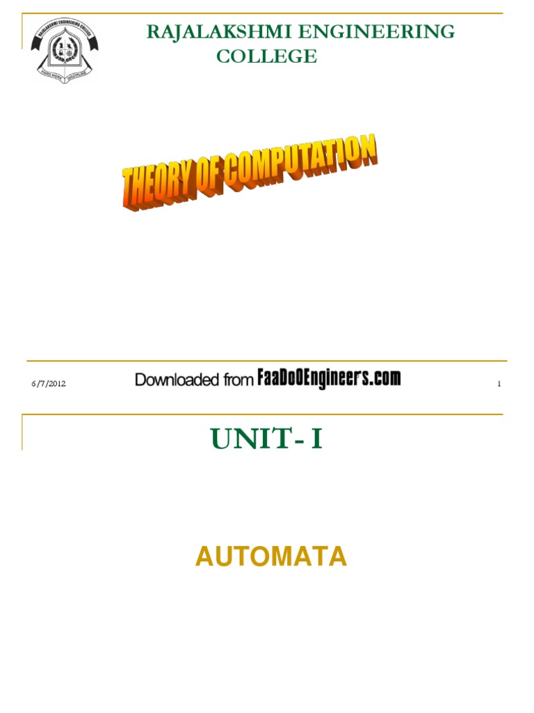 Theory of Computation | PDF | Time Complexity | Logic