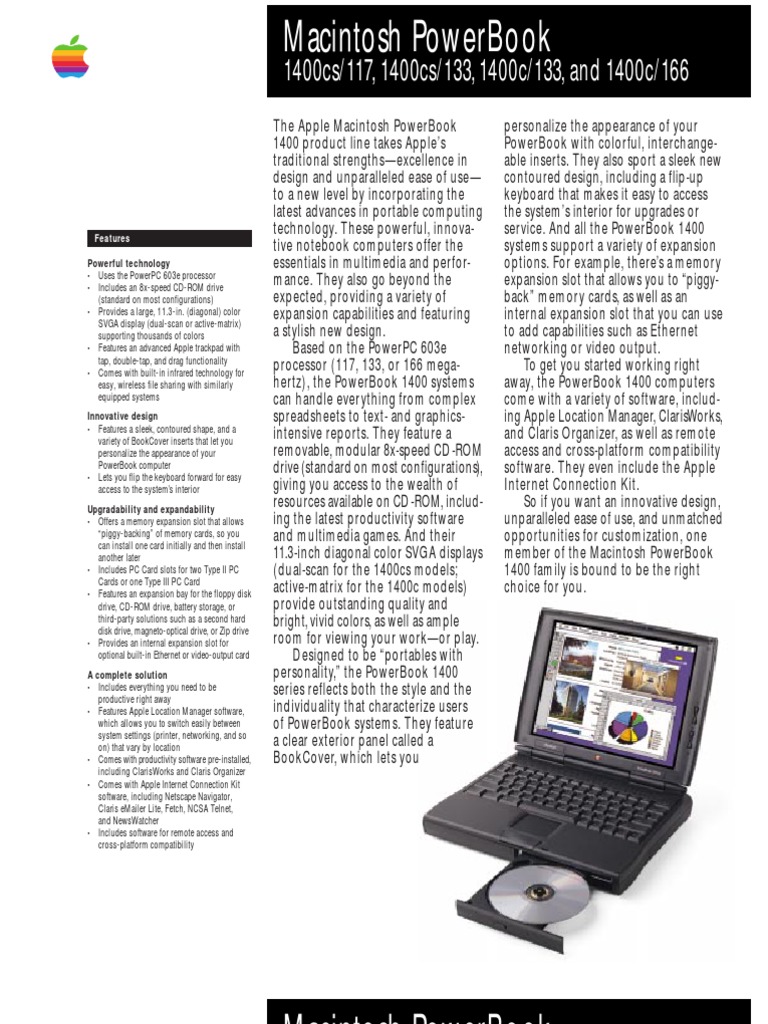 Macintosh PowerBook 1400 | Macintosh | Apple Inc.