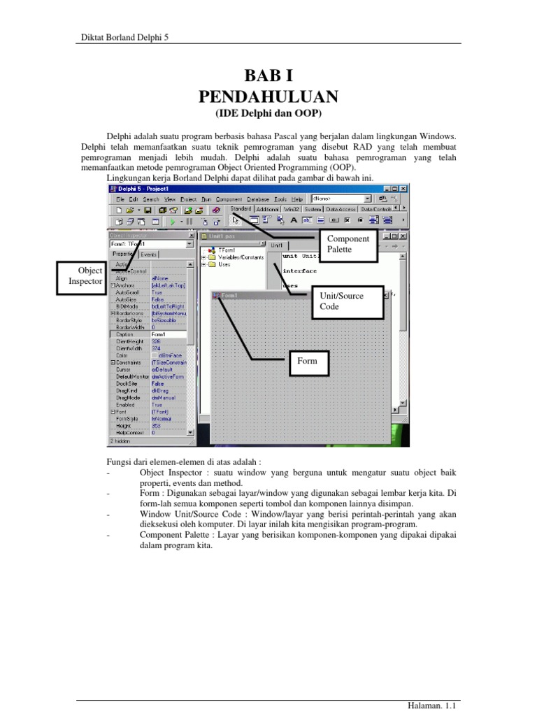 Panduan Pemrograman OOP di Delphi 5 | PDF