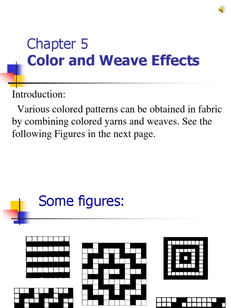 5-1 Colour and Weave Effect | Weaving | Textiles