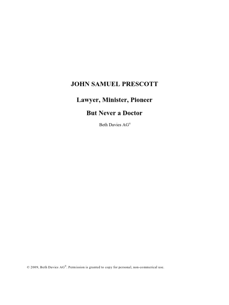 John Samuel Prescott, Intro | PDF | Travel | Religion & Spirituality