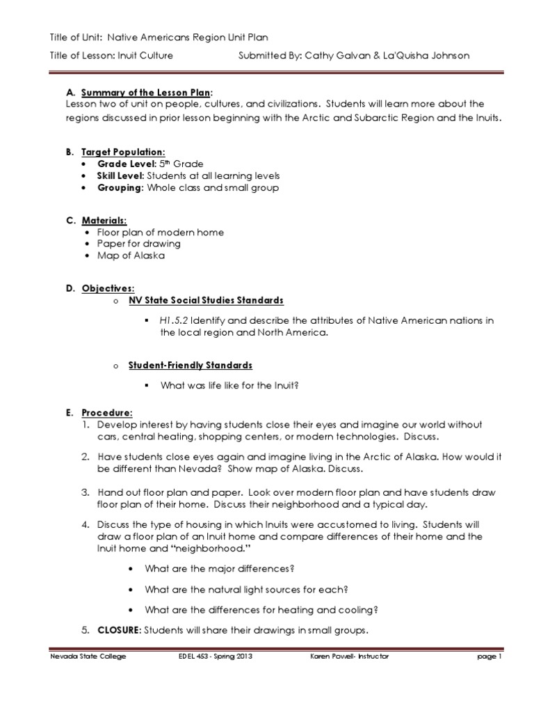 EDEL453 Spring2013 CathyGALVAN Unit 1 History DAY 2 | PDF | Lesson Plan ...