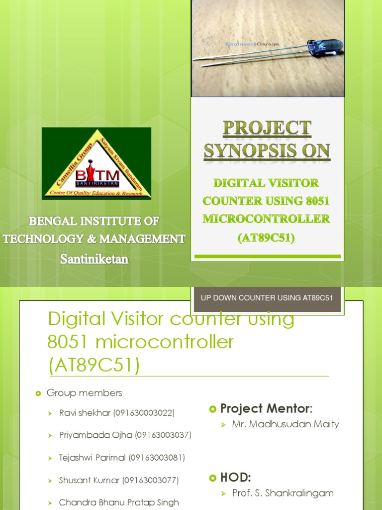 Digital Visitor Counter Using 8051 Microcontroller | PDF | Light ...