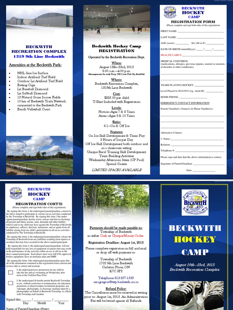 Hockey: Beckwith Recreation Complex | PDF | Sports | Business