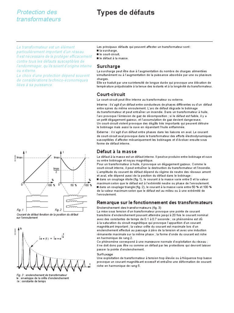 Protection des transformateurs : Guide complet | PDF | Réseau ...