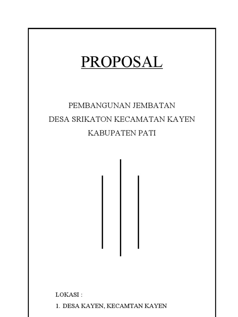 Contoh Proposal Jembatan | PDF | Sains & Matematika | Teknologi & Rekayasa