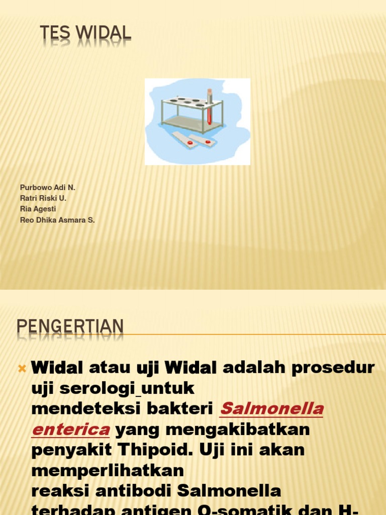 Tes Widal New | PDF | Pengembangan Diri | Kesehatan Holistik