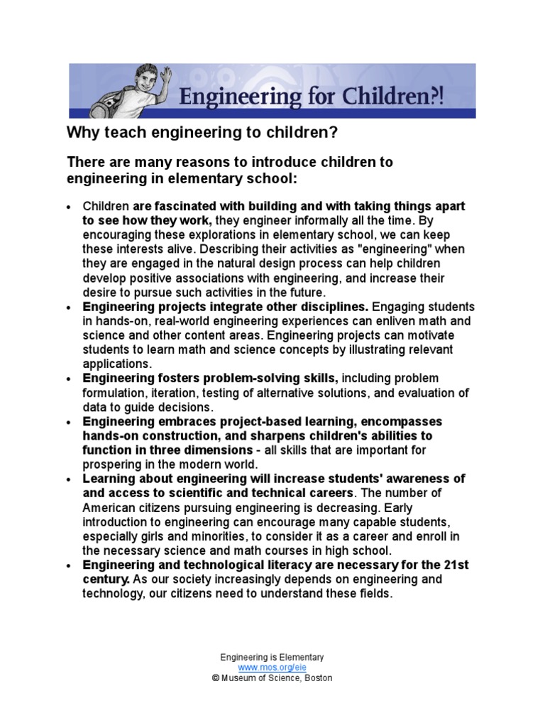 Engineering For Children | PDF