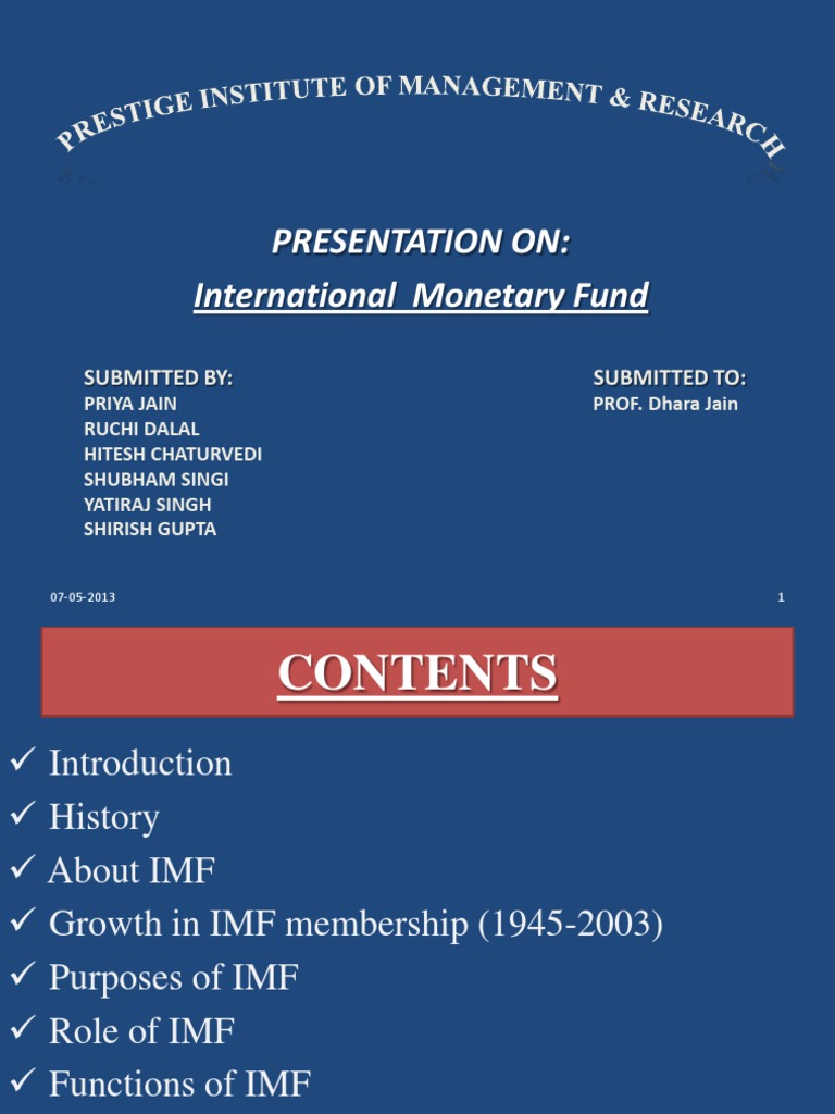 Imf | PDF | International Monetary Fund | Money