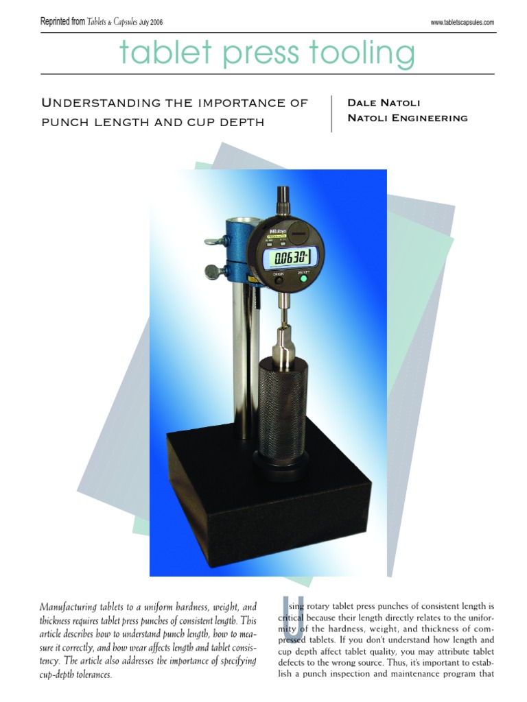 Tablet Tooling | PDF | Tablet (Pharmacy) | Engineering Tolerance