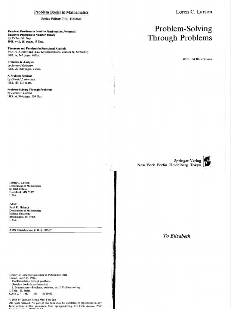 Problem-Solving Through Problems | PDF