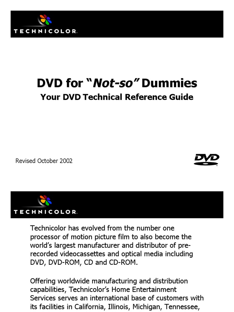 DVD Technology Overview and Formats | PDF | Dvd | Compact Disc