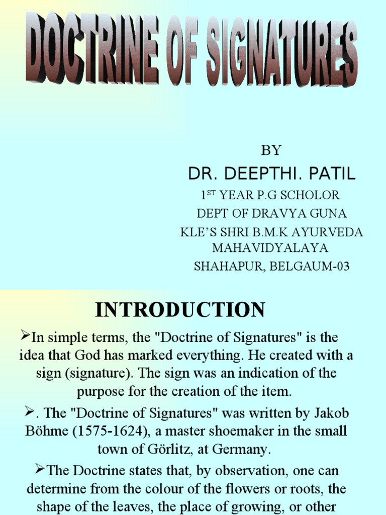 Doctrine of Signatures | PDF | Ficus | Ayurveda