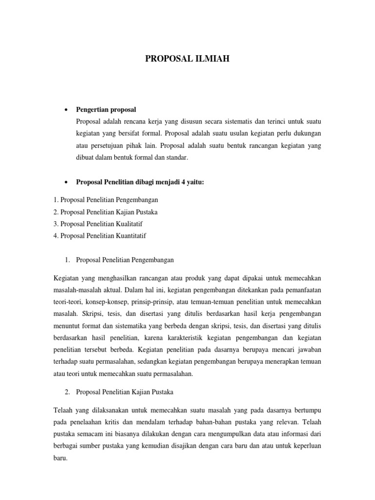 Contoh Proposal Penelitian Ilmiah | PDF | Sains & Matematika