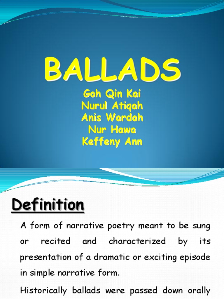 Types of Poem - Ballad | PDF | Ballad | Poetry