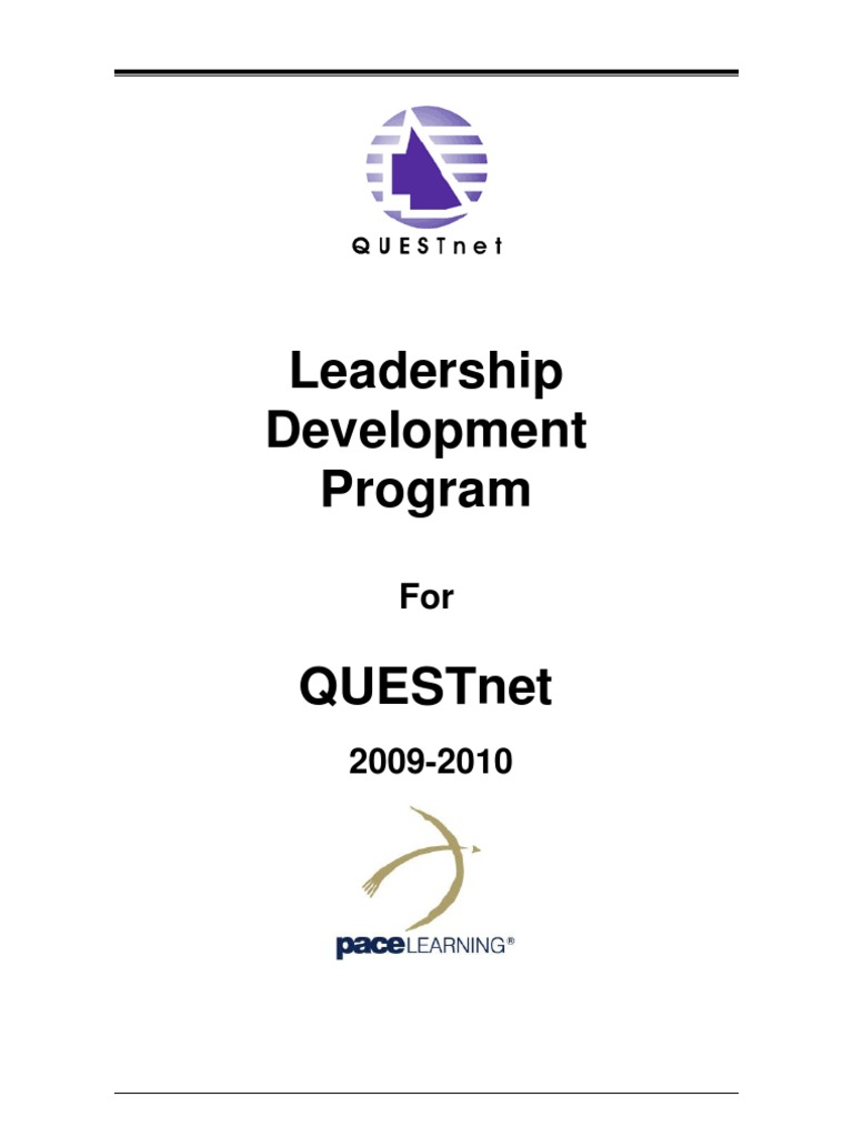 QUESTnet Leadership Development Participant Outline | PDF | Leadership ...