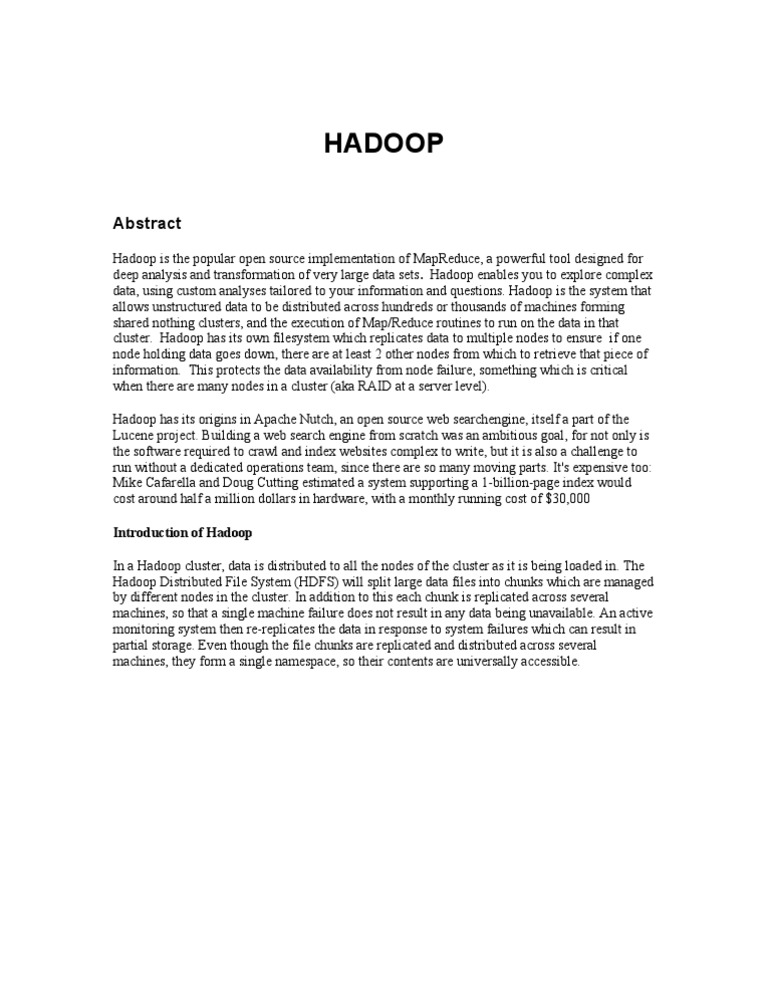 HADOOP | PDF