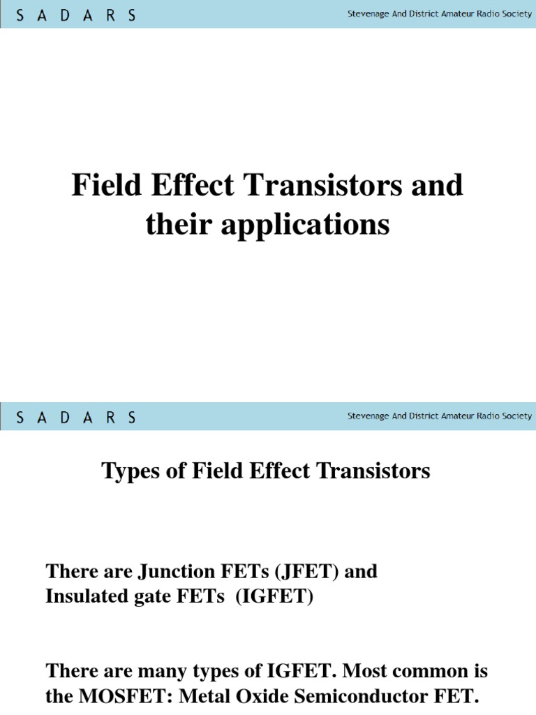Igfet | PDF | Field Effect Transistor | Transistor