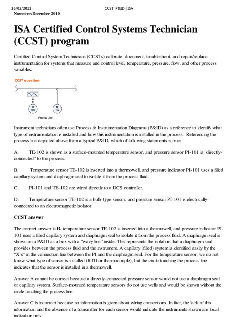 CCST - P&id - Isa | PDF | Thermometer | Instrumentation