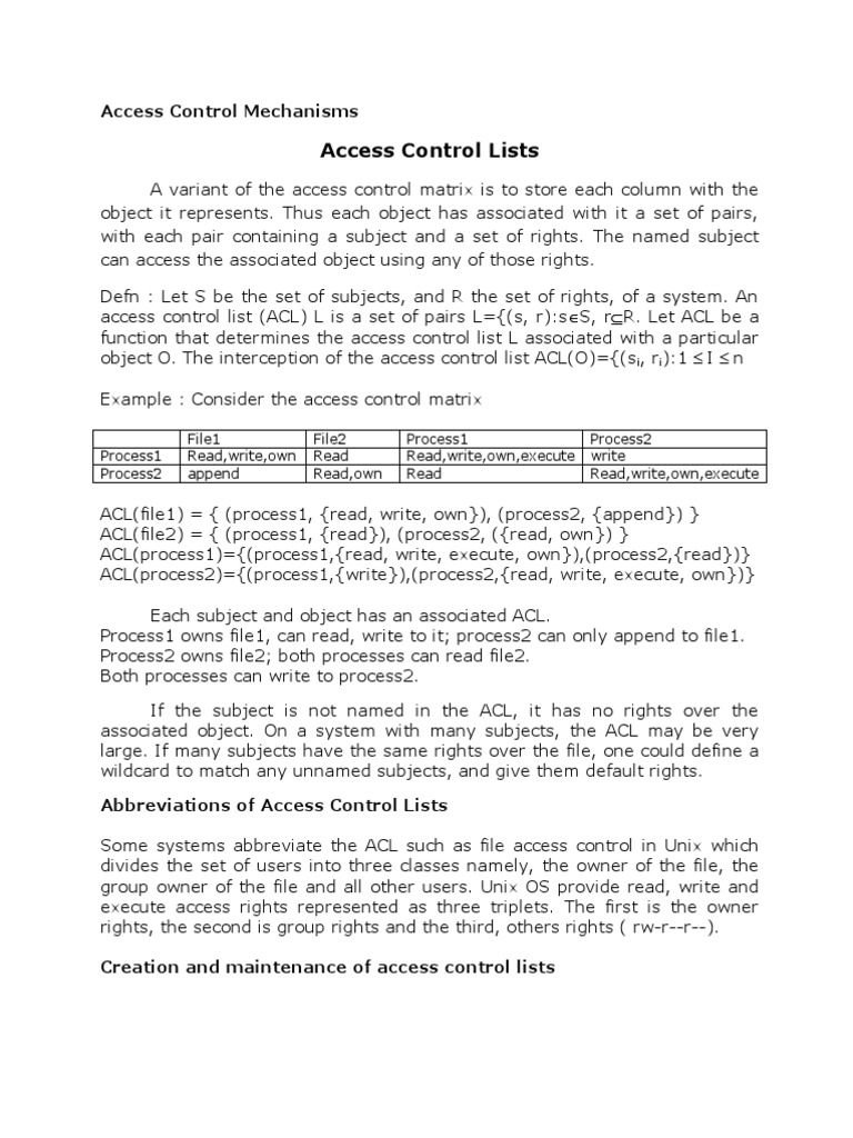 Access Control Mechanisms | PDF | Cryptography | Directory (Computing)