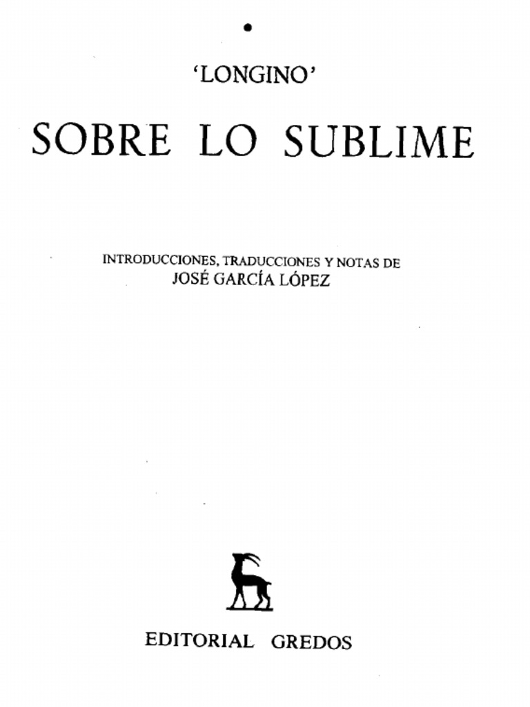 Sobre Lo Sublime Pseudo-Longino S I o IIIdC Frag Inicial | PDF | Verdad | Toma de decisiones