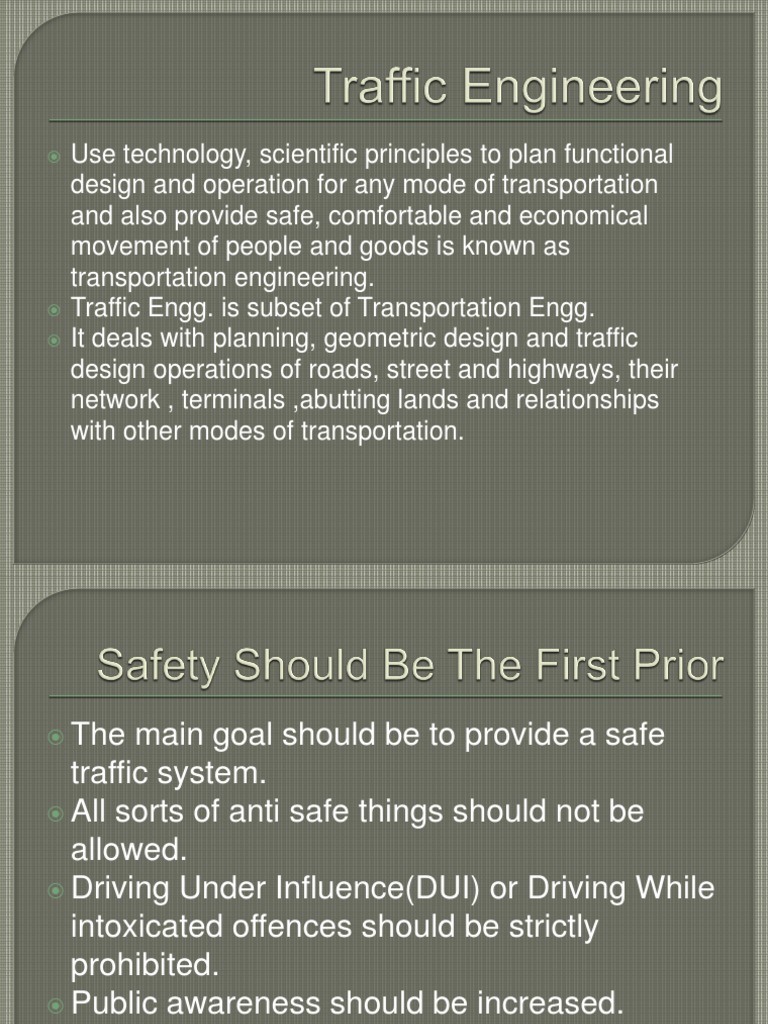 Traffic Engineering | PDF | Highway | Traffic