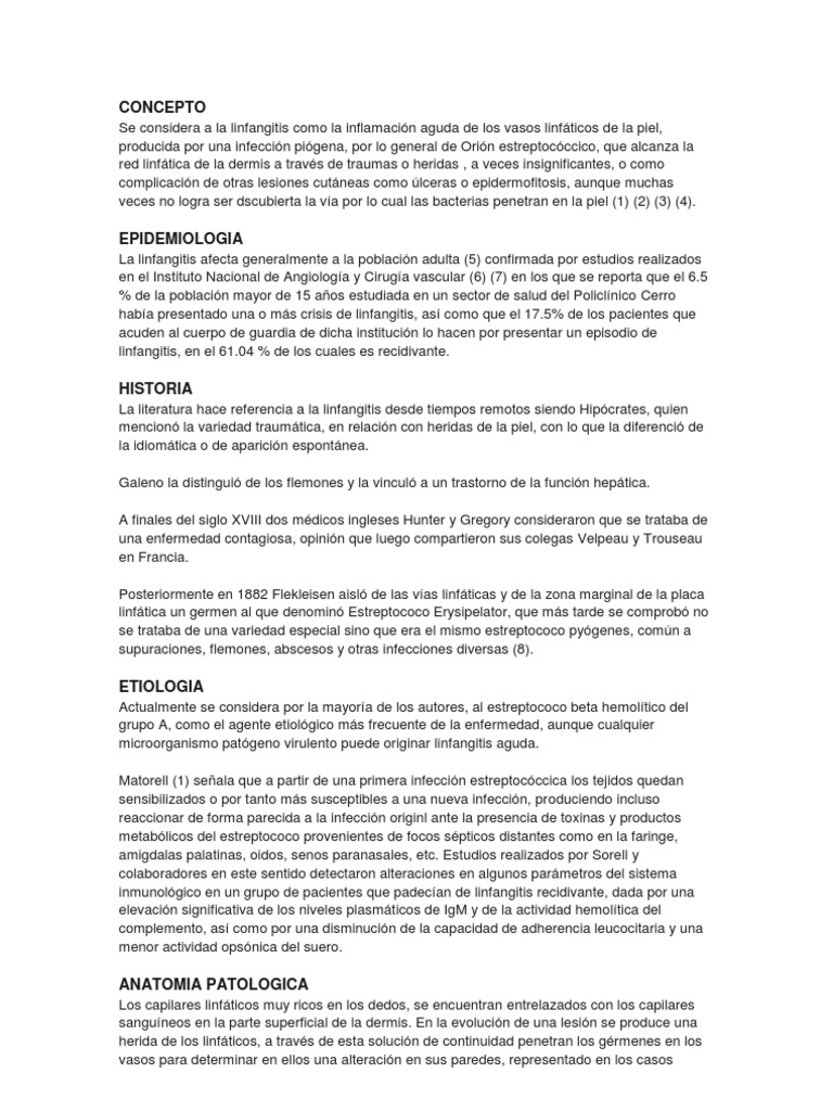 LINFANGITIS | PDF | Inflamación | Inmunología