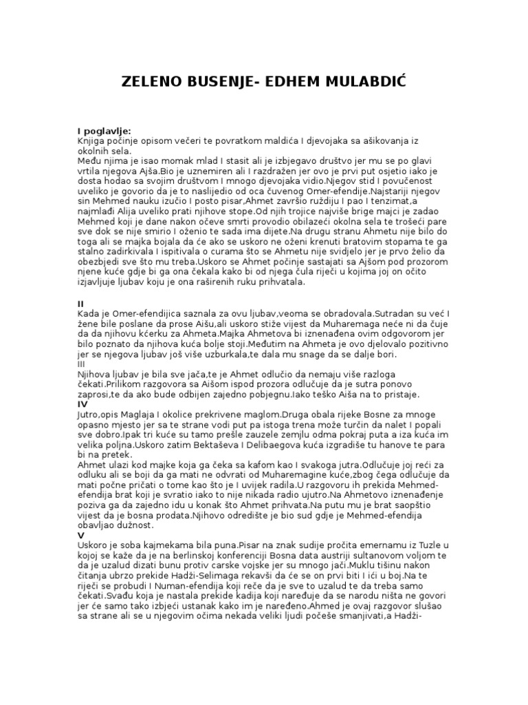 Zeleno Busenje | PDF