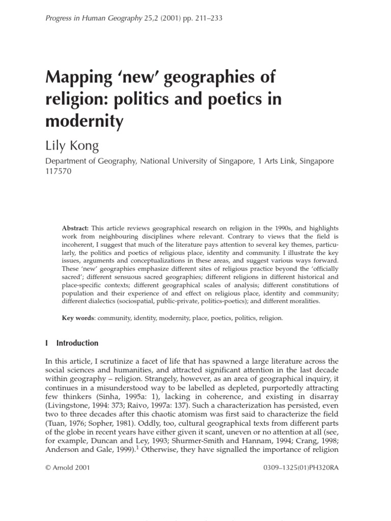 Mapping New Geographies of Religion | PDF | Sacred | Rituals