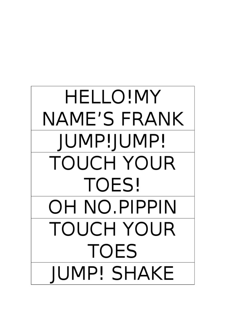 Fun Exercise Rhyme for Kids | PDF | Sports