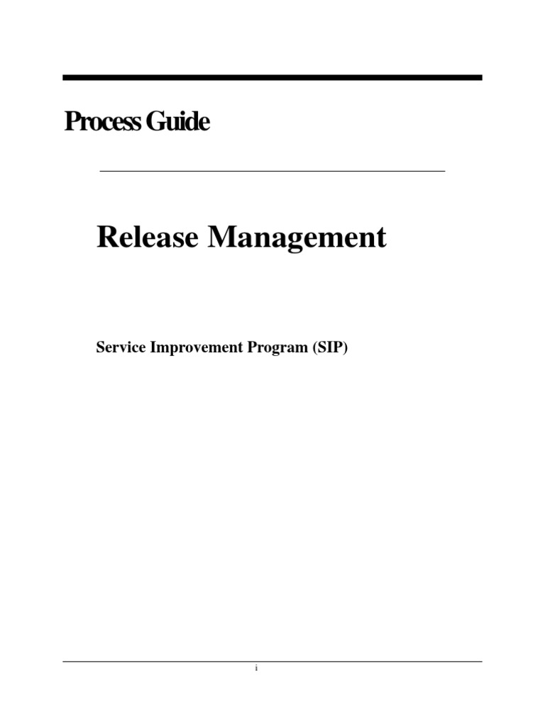 Sample Process Guide - Release Management | PDF