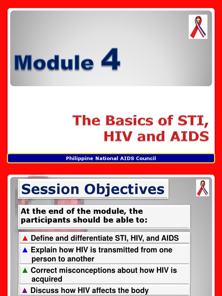 MODULE 4 (Basics of STI, HIV & AIDS) | PDF | Hiv/Aids | Sexually ...