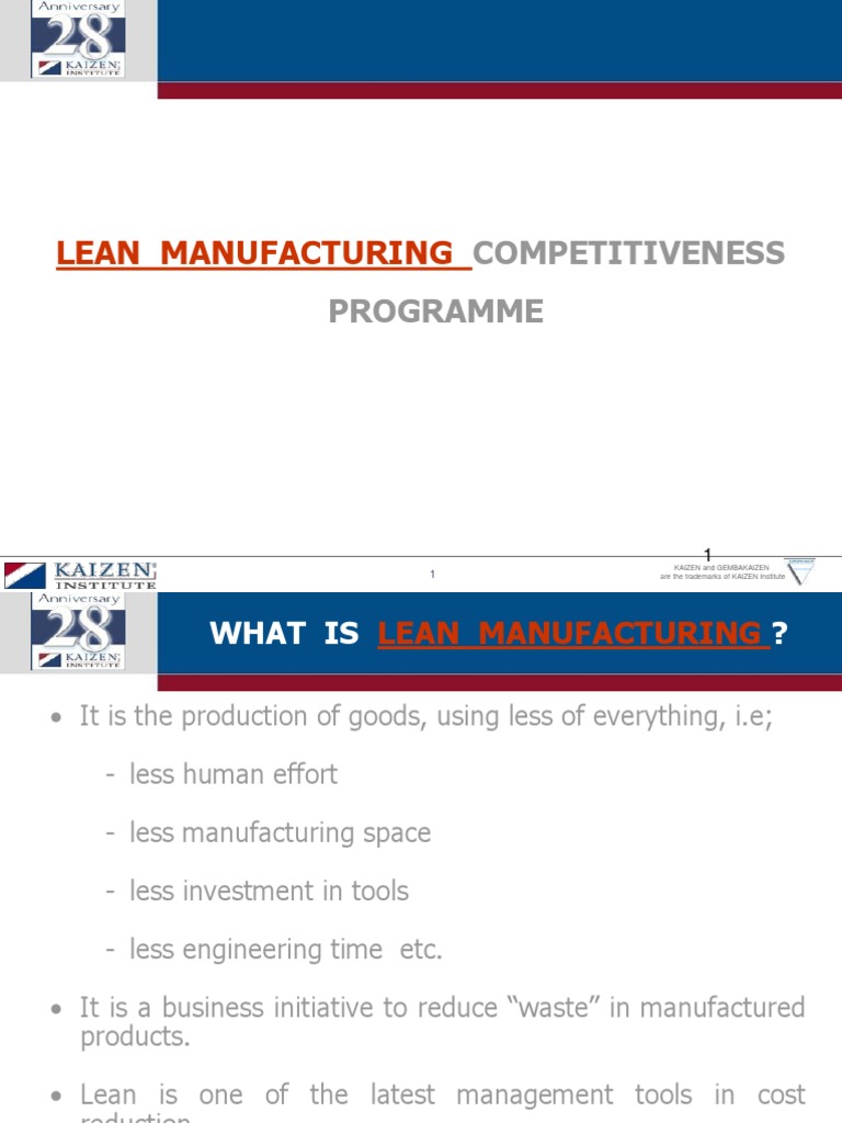 Lean Manufacturing: Competitiveness Programme | PDF | Lean Manufacturing | Accountability