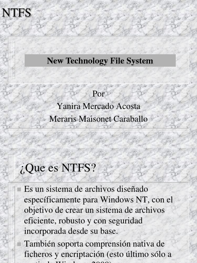 NTFS | PDF | Introducciones relacionadas con la computadora | Microsoft Windows