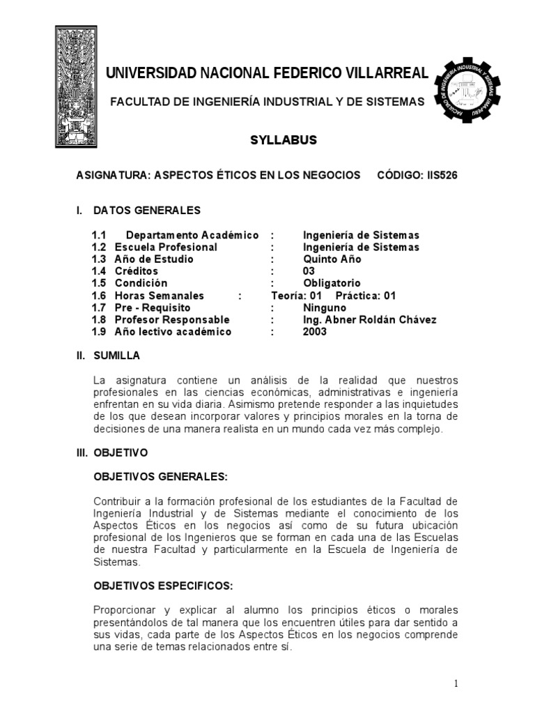 Aspectos Eticos Negocios Ing Abner Roldan Chavez | PDF | Lima | Ingeniería