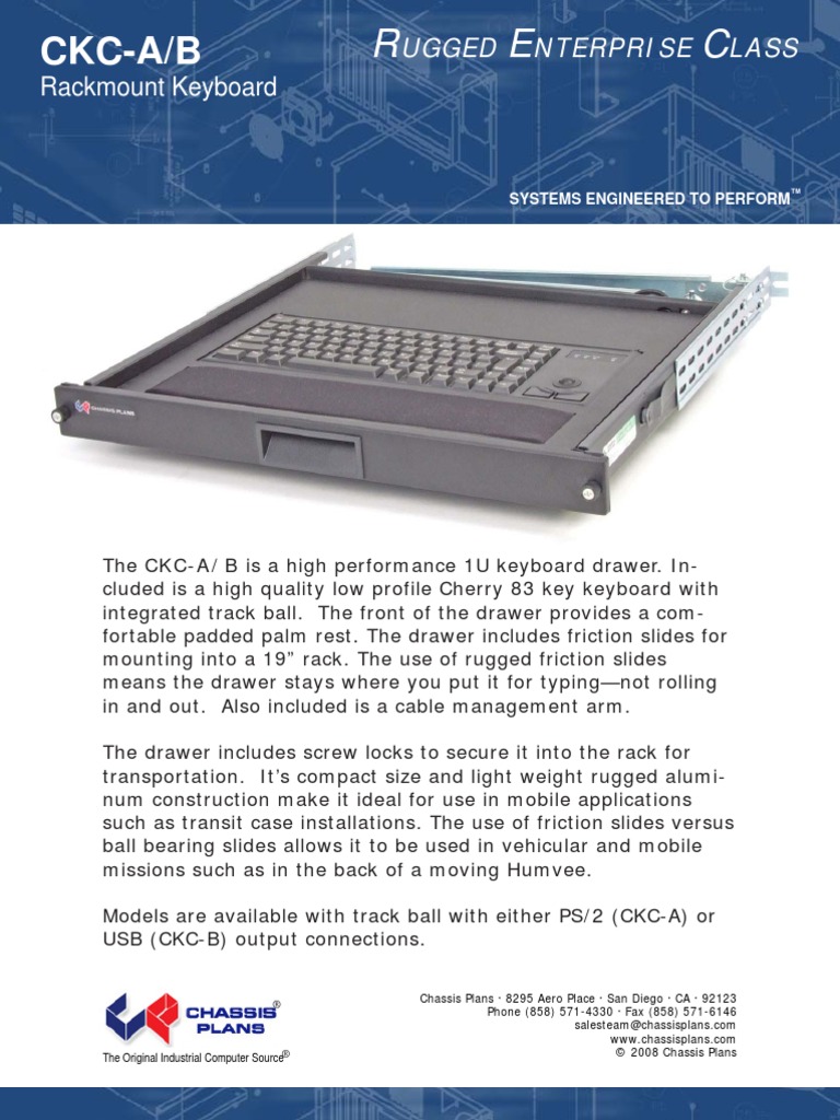 Rackmount Keyboard W/ Cherry Keyboard - Chassis Plans CKC Rackmount ...