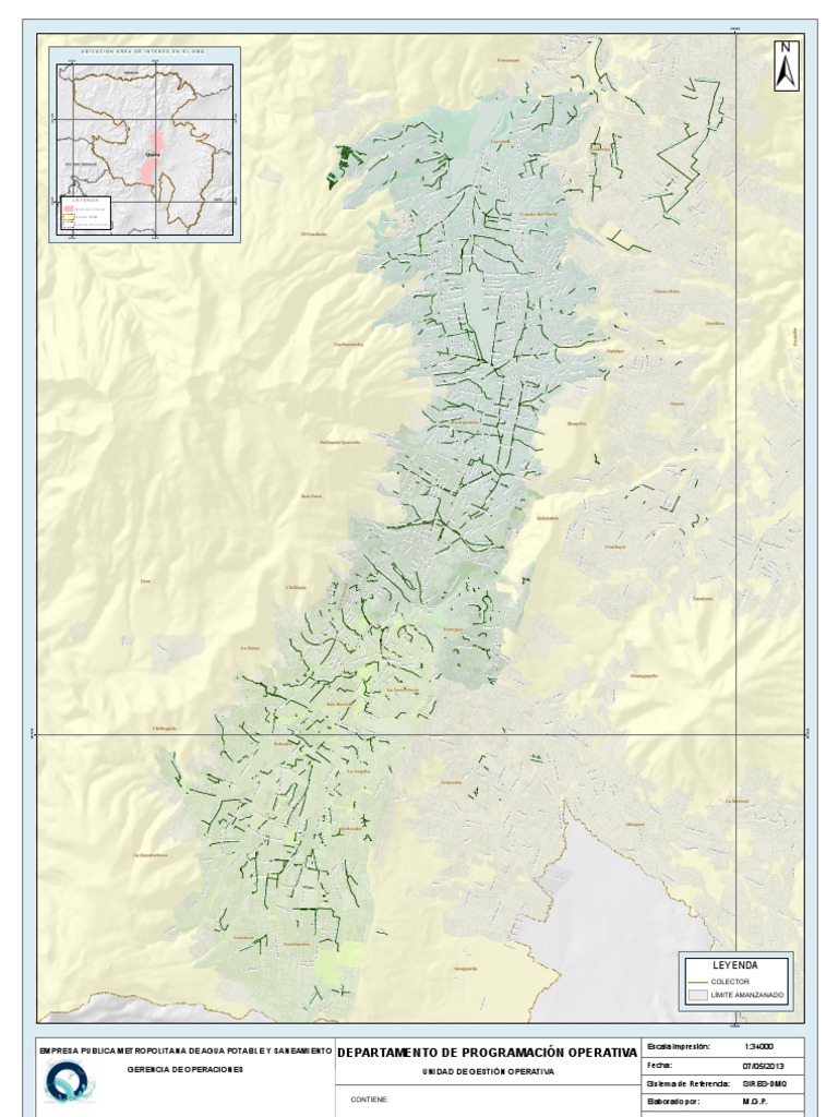Agua de Quito - Mapa de Colectores de Saneamiento en El DMQ | PDF | Agua | Science