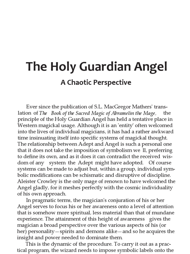 The Holy Guardian Angel: A Chaotic Perspective | PDF | Magick (Thelema ...