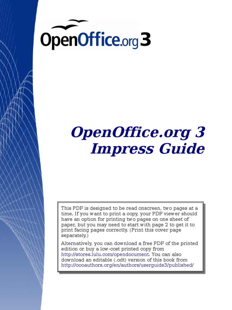 OpenOffice Impress Presentation Software | PDF | Page Layout | Icon ...